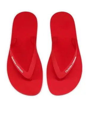 CHRISTIAN LOUBOUTIN Rubber Flip Flops With Logo