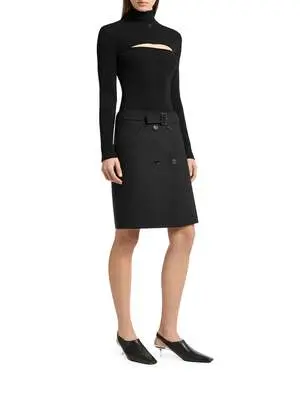 COURREGES Ribbed Sweater With Cut-out Detail