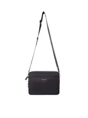 Prada Re-nylon And Leather Shoulder Bag - Black