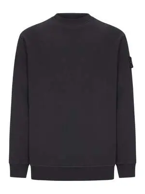 Stone Island Crew Neck Sweatshirt In Stretch Cotton