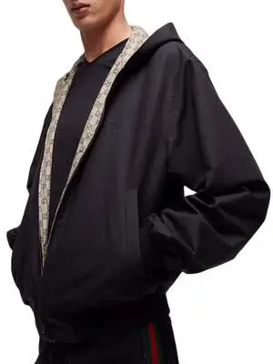 Gucci Reversible Zip-up Jacket In Cotton Fabric
