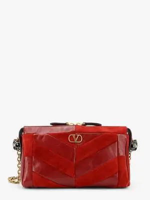 Valentino Garavani Panthea Suede And Leather Crossbody Bag - Multicolor