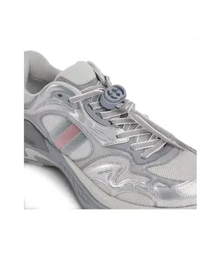Gucci 2.0 Sneakers With Gg Trim - Silver