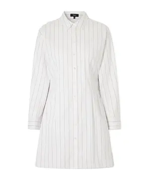 Theory Striped Mini Dress - White