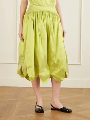 Simone Rocha Basque-style Midi Skirt With Petal Hem