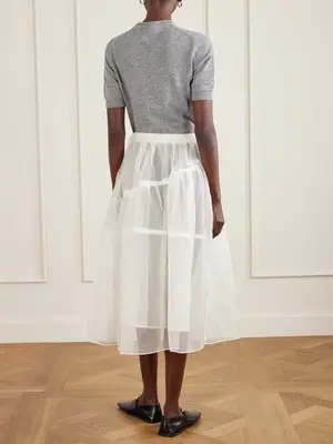 Simone Rocha Layered Pleated Midi Skirt