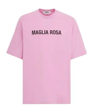 MSGM Maglia Rosa Cotton T-shirt - Pink