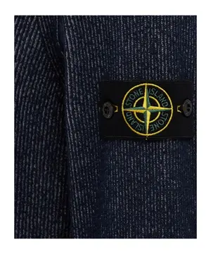 Stone Island Logo Cotton Blend Crewneck Sweater