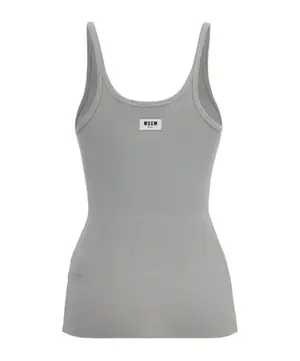 MSGM Ribbed Stretch Viscose Tank Top