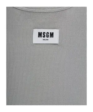 MSGM Ribbed Stretch Viscose Tank Top