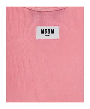 MSGM Ribbed Stretch Viscose Tank Top