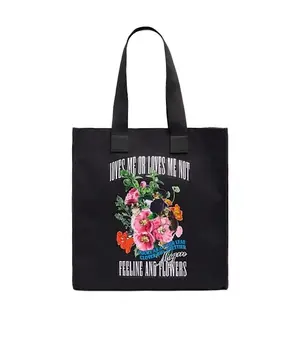MSGM Tote Vertical Bag - Black