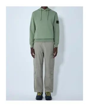 Stone Island Logo Motif Hooded Sweatshirt
