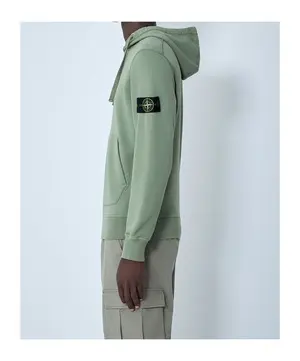 Stone Island Logo Motif Hooded Sweatshirt