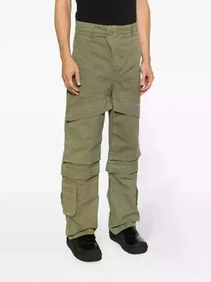 ENTIRE STUDIOS Khaki Cotton Cargo Trousers