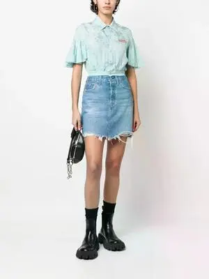 Dsquared2 Floral Jacquard Cropped Shirt