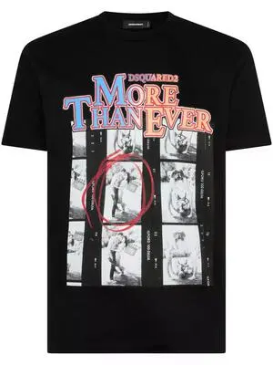 Dsquared2 Graphic-print Cotton T-shirt - Black