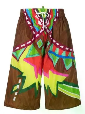 Dsquared2 Long Graphic-print Swim Shorts