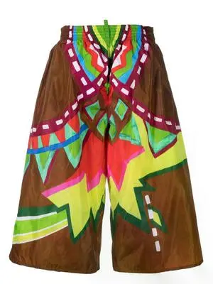 Dsquared2 Long Graphic-print Swim Shorts