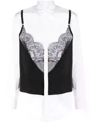 Dsquared2 Layered Lace-embellished Shirt - White