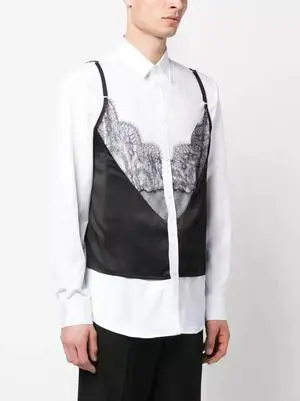 Dsquared2 Layered Lace-embellished Shirt