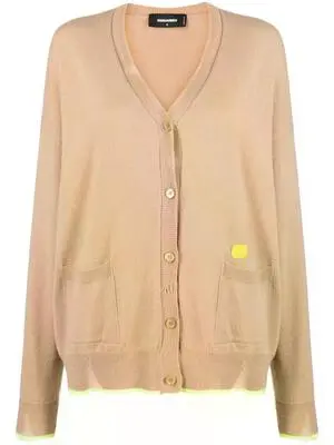 Dsquared2 Distressed Contrast Trim Cardigan
