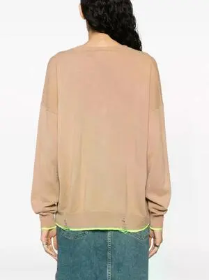Dsquared2 Distressed Contrast Trim Cardigan