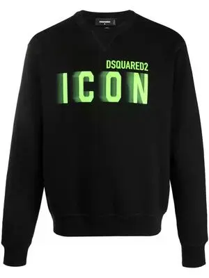 Dsquared2 Icon Print Cotton Sweatshirt - Black