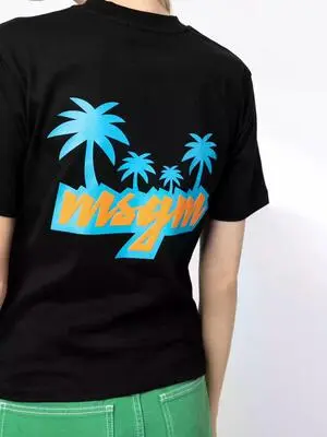 MSGM Logo Print Short Sleeve T-shirt