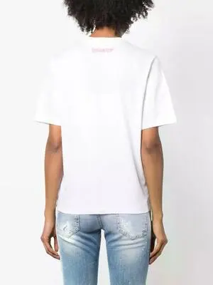 Dsquared2 Slogan Print Short Sleeve T-shirt - White