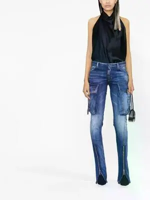 Dsquared2 Indigo Cargo Flared Jeans