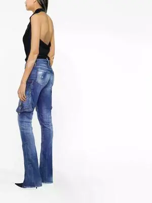 Dsquared2 Indigo Cargo Flared Jeans