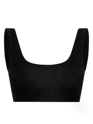 Palm Angels Logo-tape Sports Bra - Black