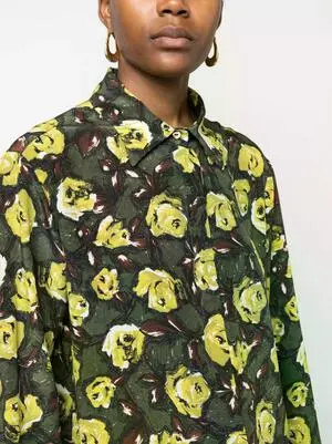 P.a.r.o.s.h Silk Floral Print Shirt