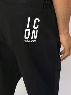 Dsquared2 Icon Print Tapered-leg Trousers