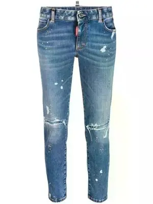 Dsquared2 Cropped Skinny Jeans - Blue