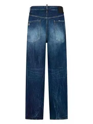 Dsquared2 Icon Print High-rise Straight-leg Jeans