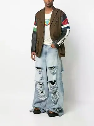 Dsquared2 Contrast-sleeve Biker Jacket