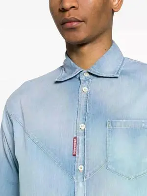 Dsquared2 Elasticated-waistband Denim Shirt