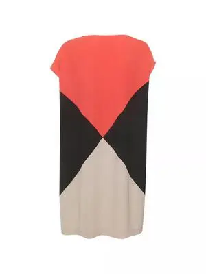 Calvin Klein Color-block Crepe Midi Dress