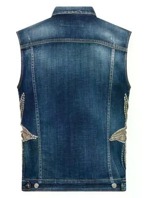 Dsquared2 Embellished Denim Vest