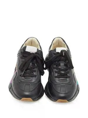 Gucci Rhyton Leather Sneakers - Black
