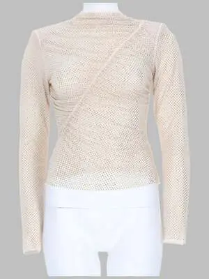SELF-PORTRAIT Long Sleeve Top - Cream