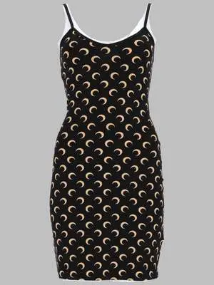 MARINE SERRE Mini Dress - Black