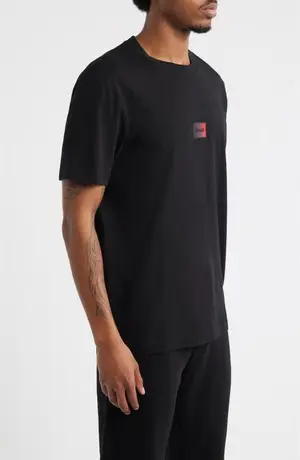 Hugo Danotie Logo Patch T-shirt - Black