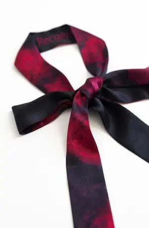 LOST PATTERN La Rosa Skinny Silk Scarf