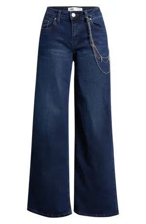 YMI Joey Cross Chain Baggy Wide Leg Jeans