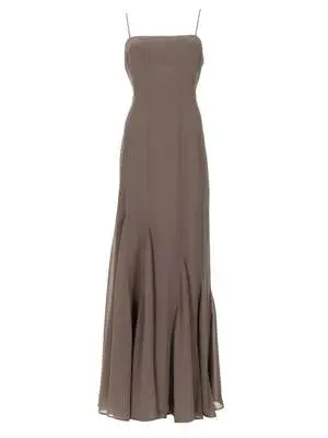 ROTATE BY BIRGER CHRISTENSEN Abito Lungo In Chiffon - Multicolor