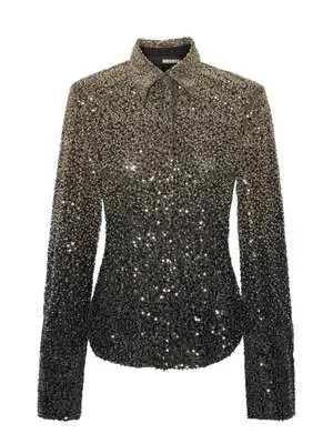 ROTATE BY BIRGER CHRISTENSEN Sequin Embellished Shirt - Multicolor
