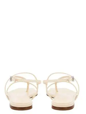 AeydĒ Ella Leather Thong Sandals - Cream